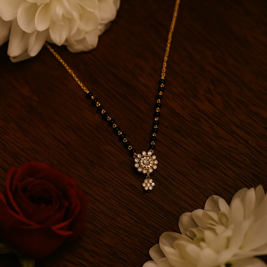 Charming Floral Drop Mangalsutra